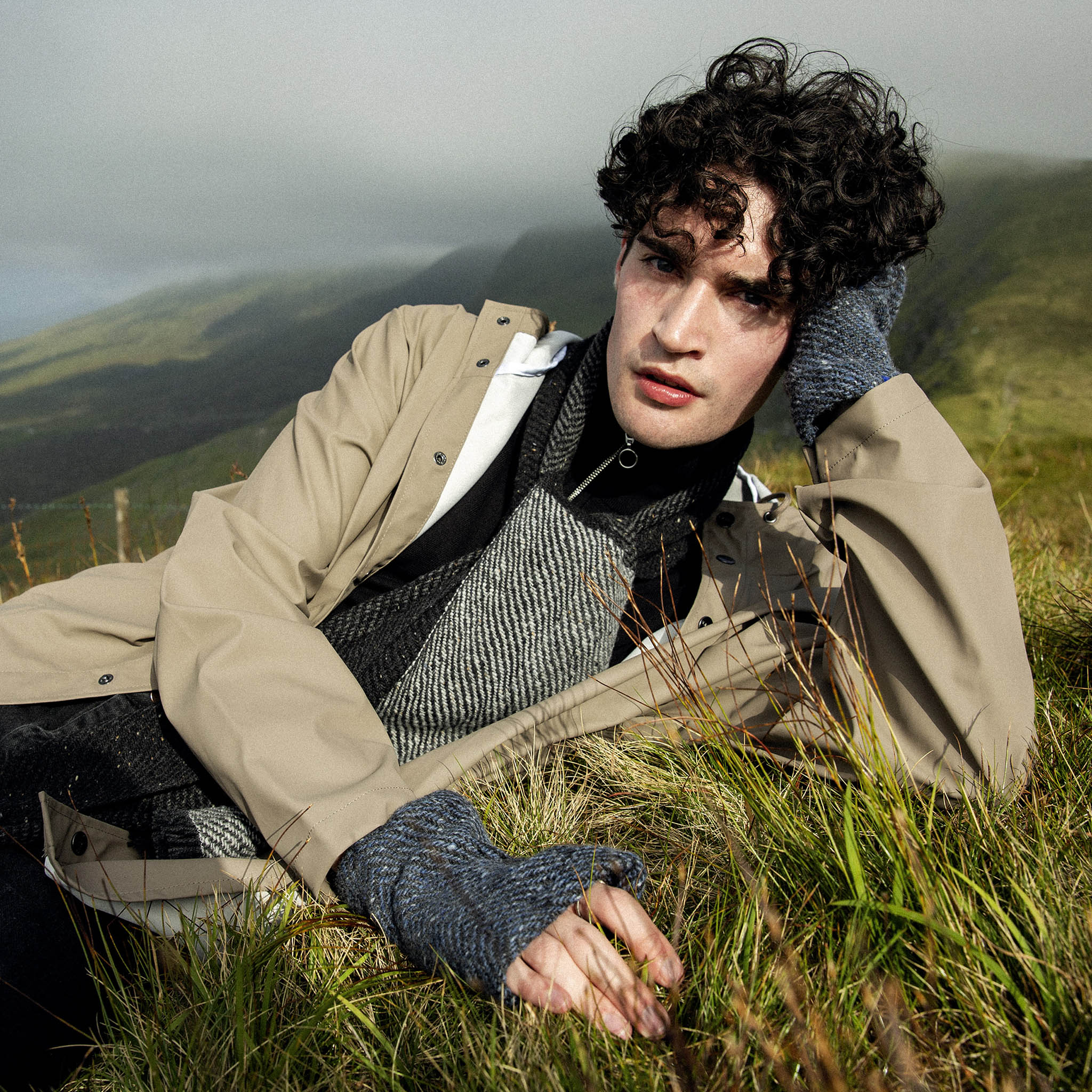 Dark herringbone range - Soft donegal – Fiadh Woven